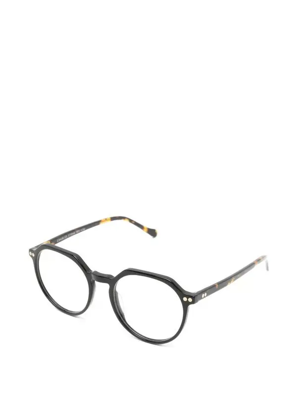 CHARLES STONE Geometric-frame Tortoiseshell-effect Glasses