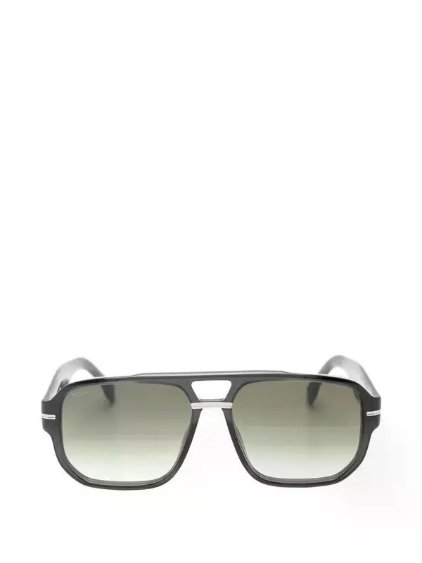 BOSS Pilot Frame Double Bridge Sunglasses - Black