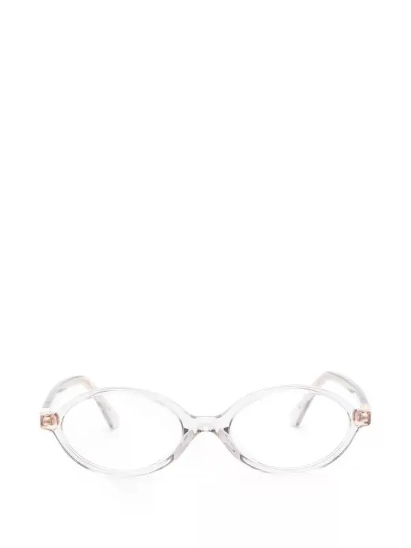 Miu Miu Oval Frame Glasses - Grey