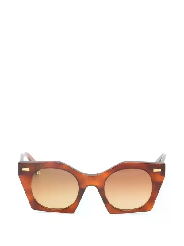 KYME Ottavia Geometric-frame Sunglasses - Brown