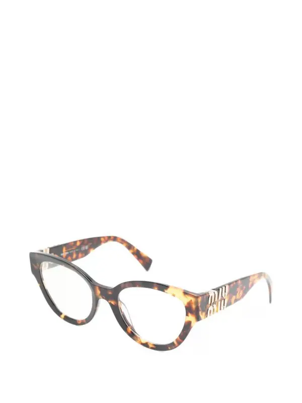 Miu Miu Tortoiseshell-effect Cat-eye Glasses