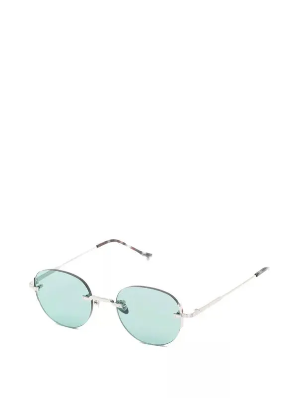KYME Harvey Rimless Round-frame Sunglasses - Silver