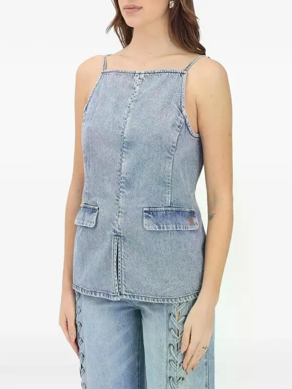 Armani Exchange Flap-pocket Top - Blue