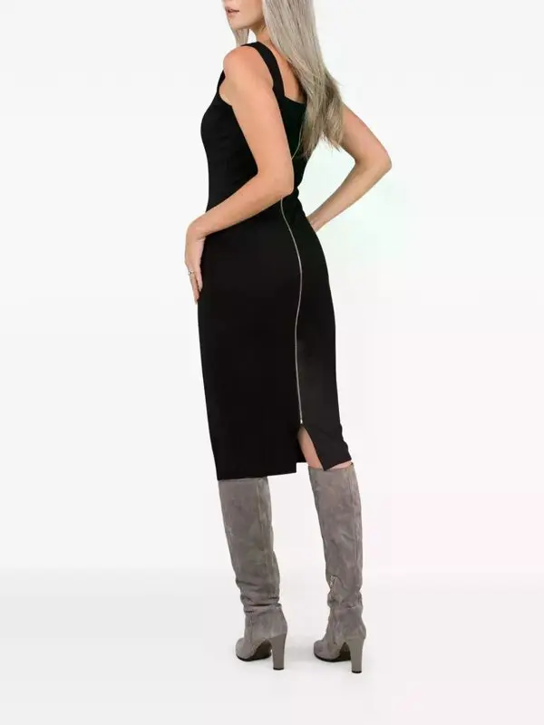 ROSERRY Kensington Side-slit Midi Dress - Black
