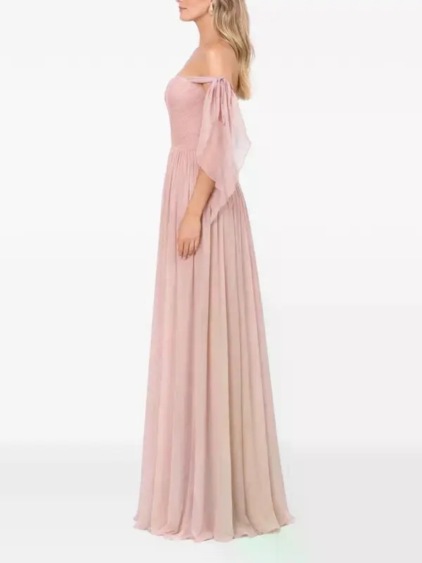 ROSERRY Elizabeth Off-the-shoulder Lace-up Gown