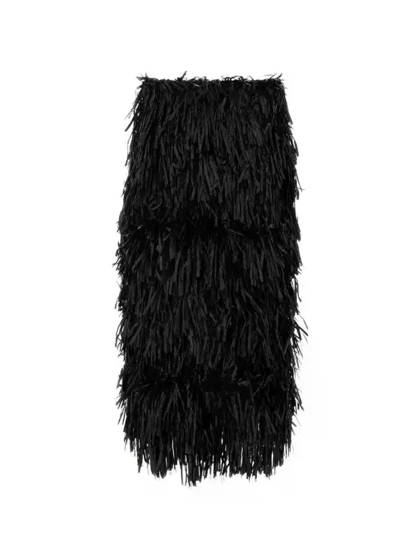 Co Fringed-embellished Midi Skirt