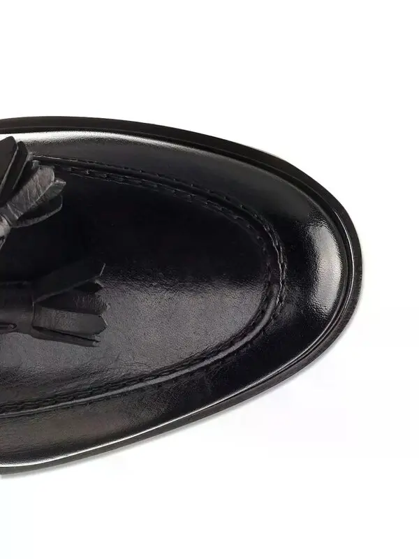 CORVARI Tassel Detail Boat Shoes - Black