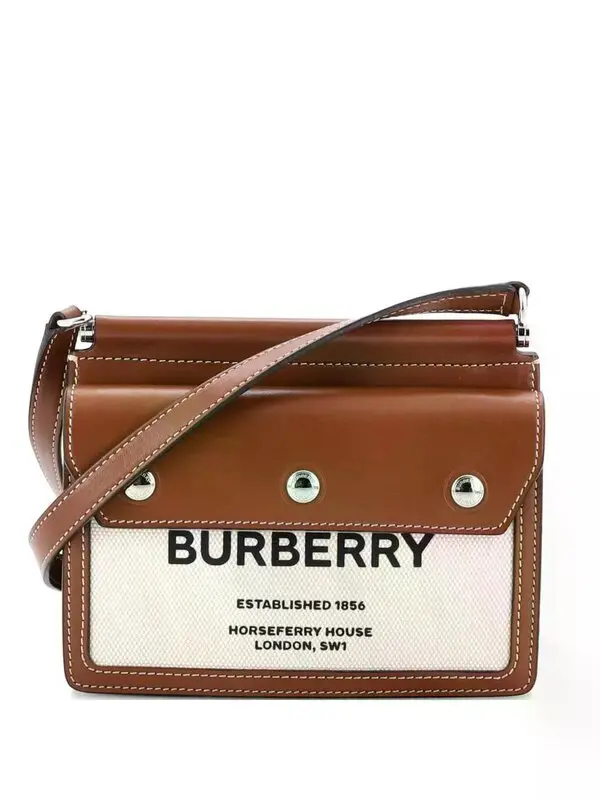 Burberry Logo Pocket Mini Crossbody Bag - Brown