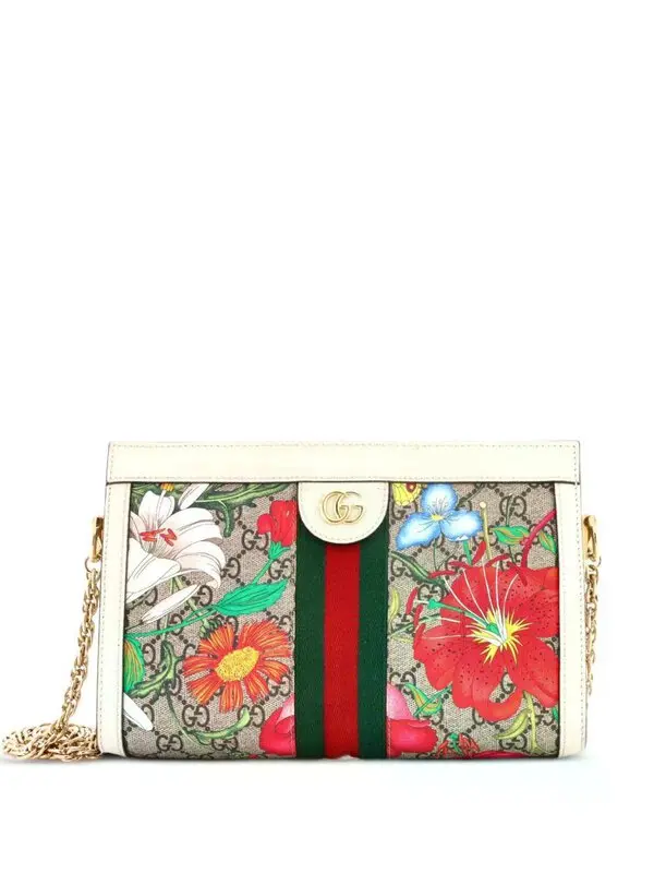 Gucci Ophidia Flora Gg Coated Canvas Small Shoulder Bag