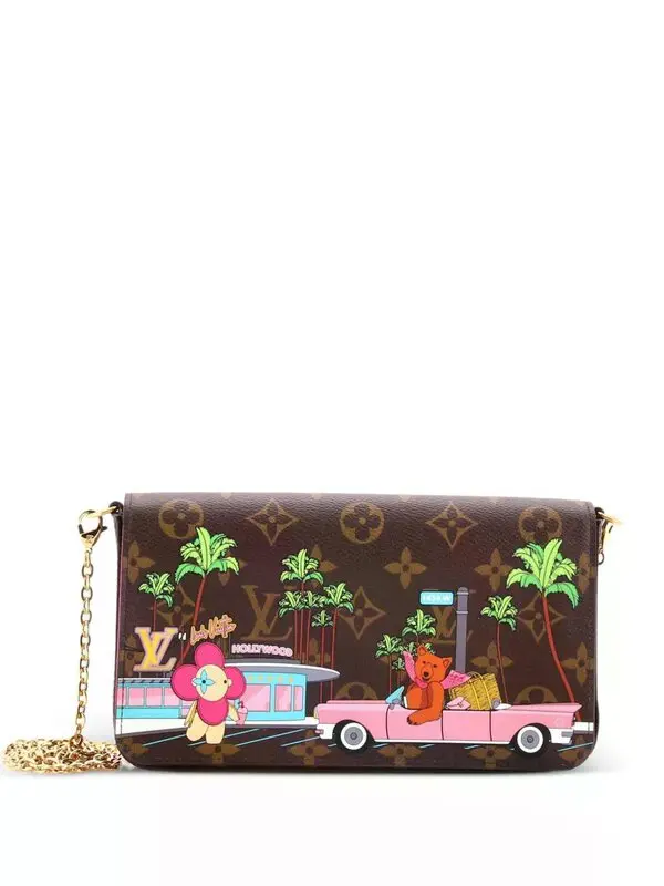 LOUIS VUITTON Limited Edition Vivienne Xmas Monogram Canvas Pochette - Brown
