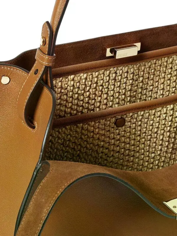 Fendi Medium Way Leather Tote Bag - Brown