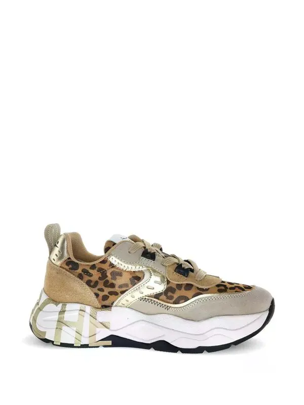 VOILE BLANCHE Club105 Leopard Print Sneakers - Neutrals