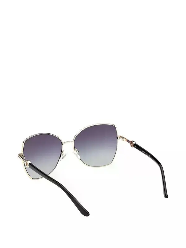 Guess Butterfly-frame Sunglasses With Gold-tone Logo