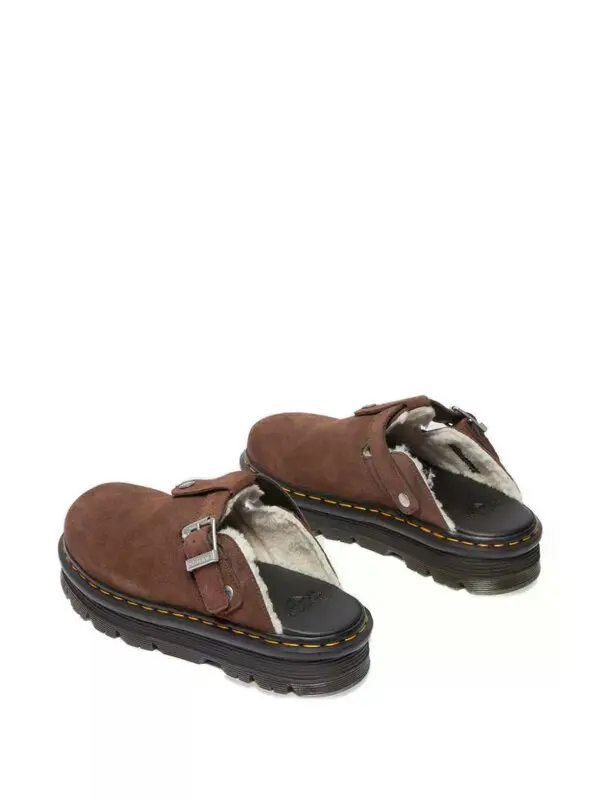 Dr. Martens Zebzag Buckled Suede Mules