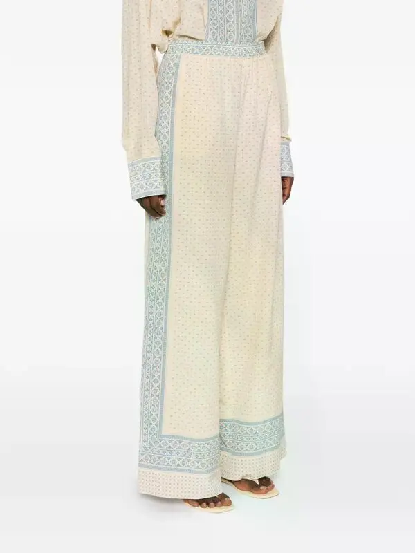 Ermanno Scervino Geometric Print Palazzo Pants