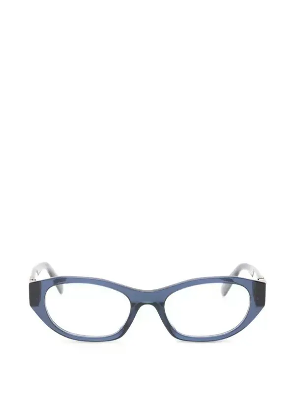 Miu Miu Logo Plaque Eyeglasses - Blue