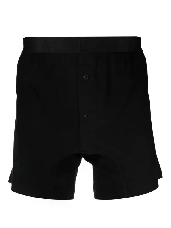 Comme Des Garçons Buttoned Jersey Boxers - Black