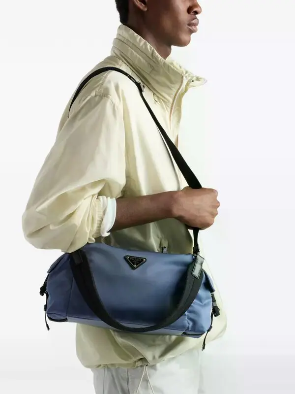 Prada Re-nylon And Leather Bag - Blue