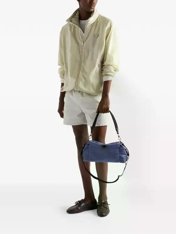 Prada Re-nylon And Leather Bag - Blue