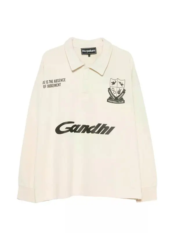HOPEIUM Polo-collar Sweater With Logo And Number Print