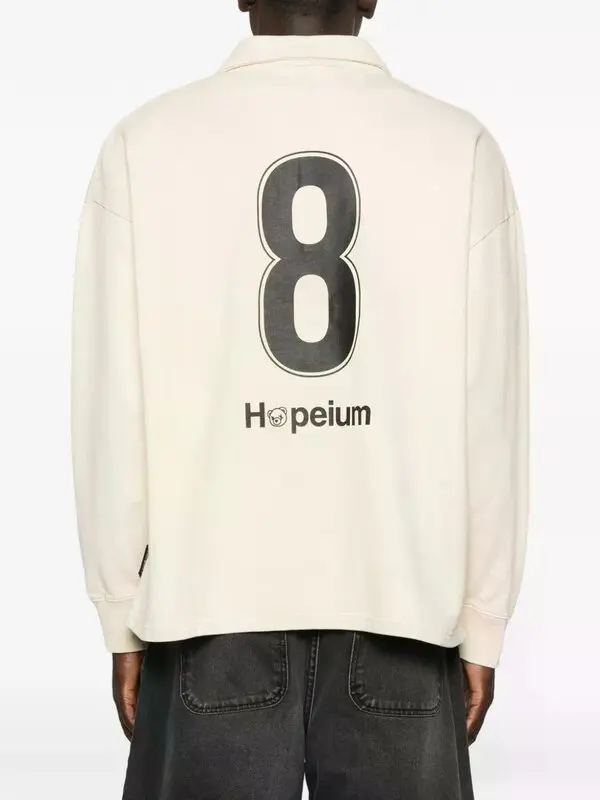 HOPEIUM Polo-collar Sweater With Logo And Number Print
