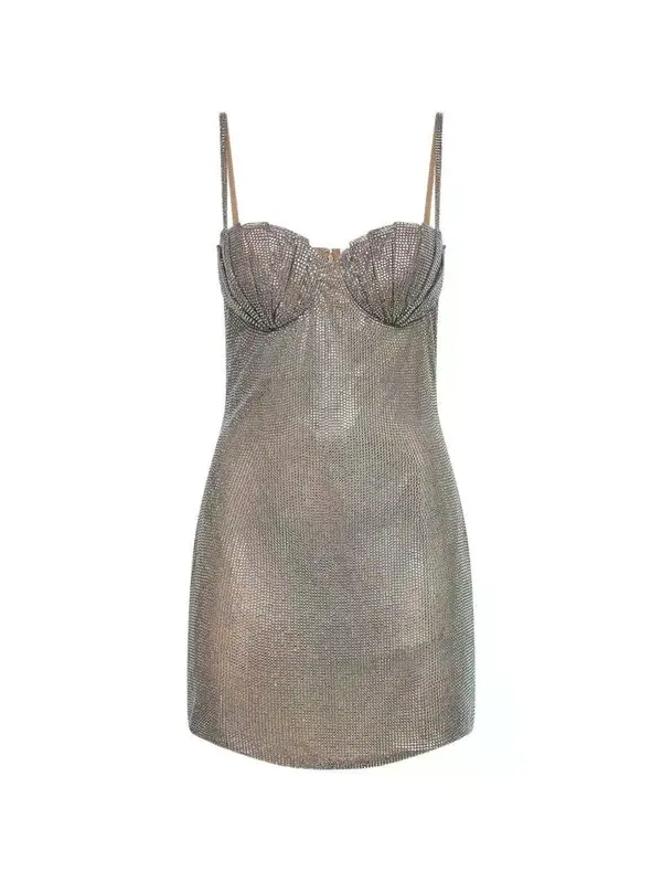 Giuseppe Di Morabito Crystal-embellished Mini Dress - Silver