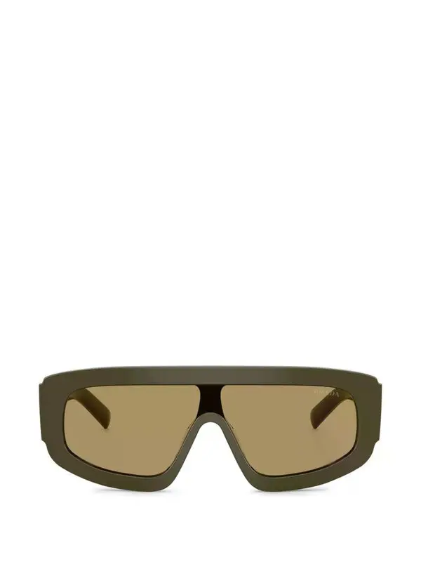 Prada Geometric Frame Sunglasses - Green
