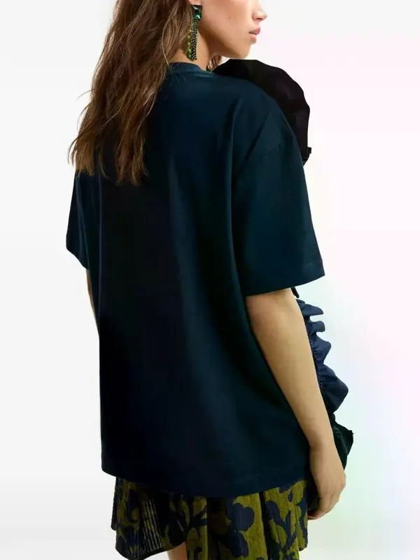 Essentiel Antwerp Floral Detail T-shirt With Ruffle