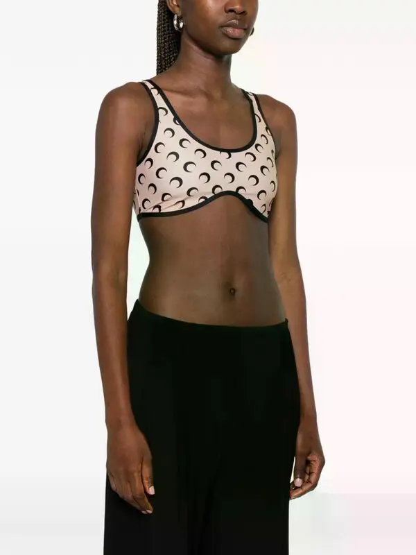 MARINE SERRE Moon Print Top - Neutrals