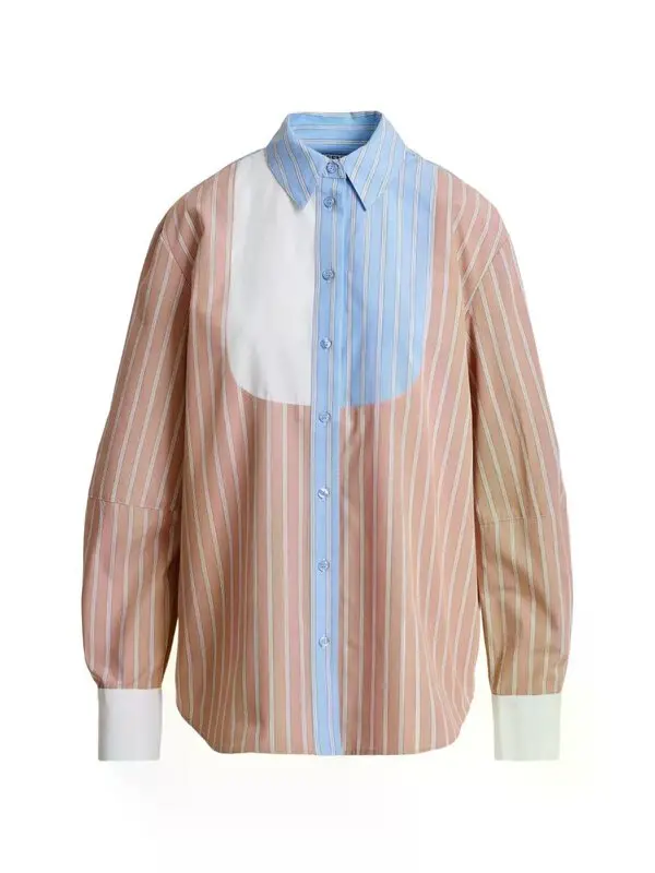 Essentiel Antwerp Striped Oversized Shirt - Neutrals