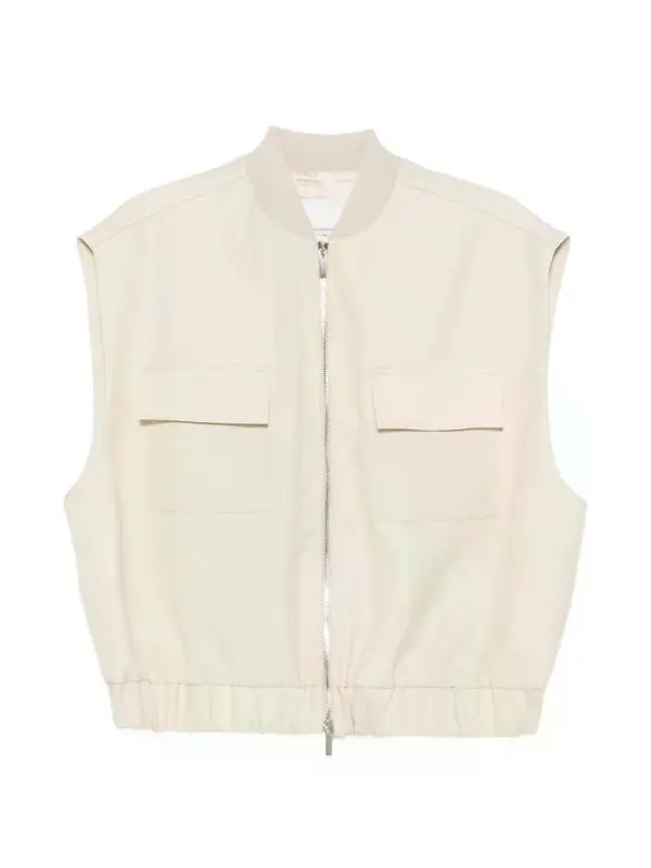 NINE:INTHE:MORNING Sleeveless Flap-pocket Gilet - Neutrals
