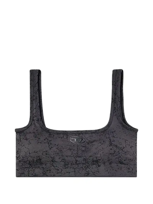 DIESEL® Printed Seamless Sports Bra - Grey