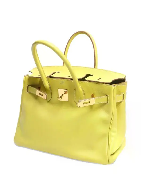 Hermès 30 Birkin Leather Tote Bag - Yellow