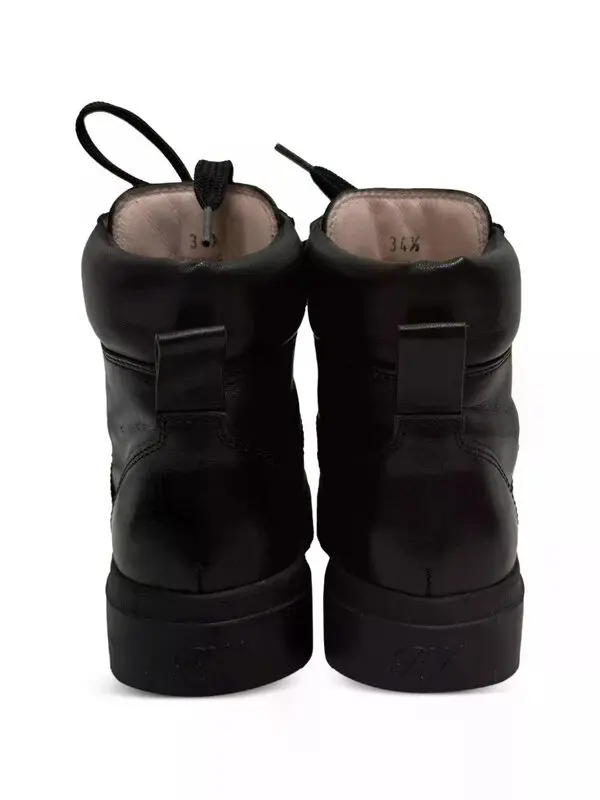 ROGER VIVIER Leather Crystal Embellished Ankle Boots