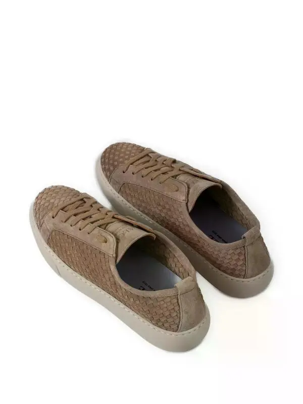 CALCE Interwoven Lace-up Sneakers - Brown