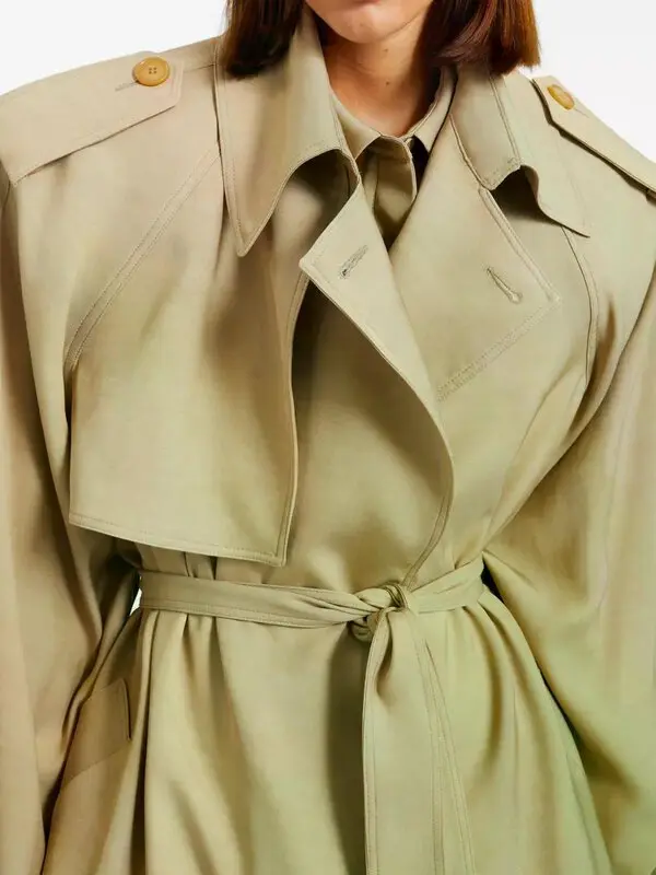 THE FRANKIE SHOP Belted Trench Coat - Neutrals