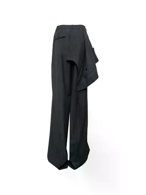 GRACE ELWOOD Pinstripe Deconstructed Trousers