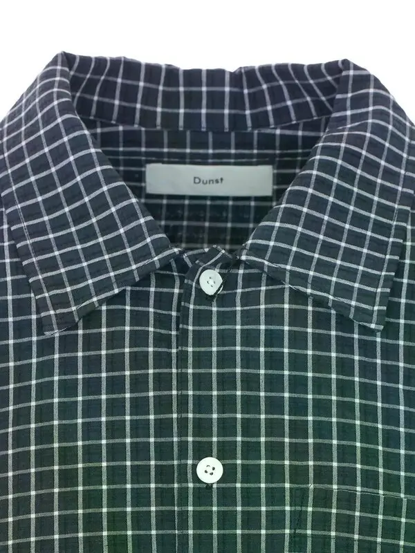 DUNST Holiday Check Shirt - Blue