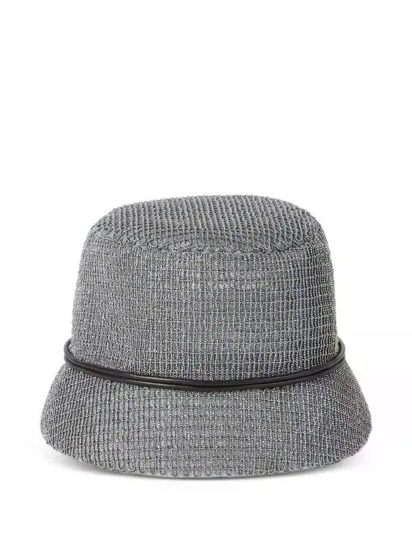 Brunello Cucinelli Bucket Hat With Trim Detail - Grey
