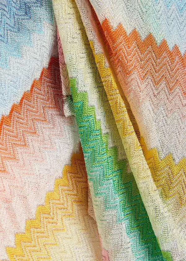 Missoni Striped Metallic-knit Mini Beach Skirt