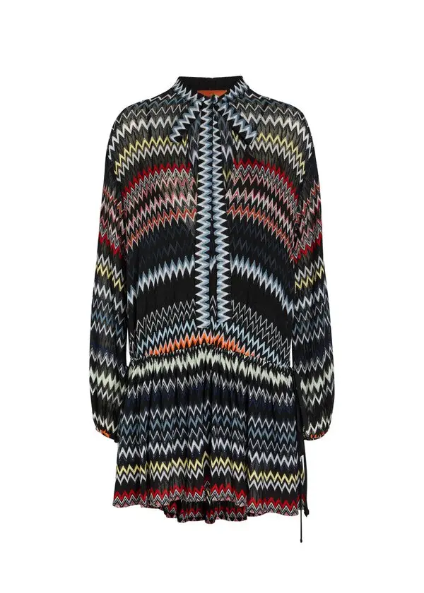 Missoni Chevron Knit Mini Dress - Multicoloured