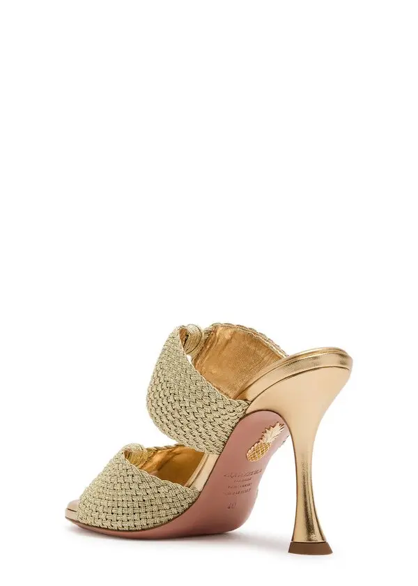 AQUAZZURA Aquazzurra Metallic Leather Mules