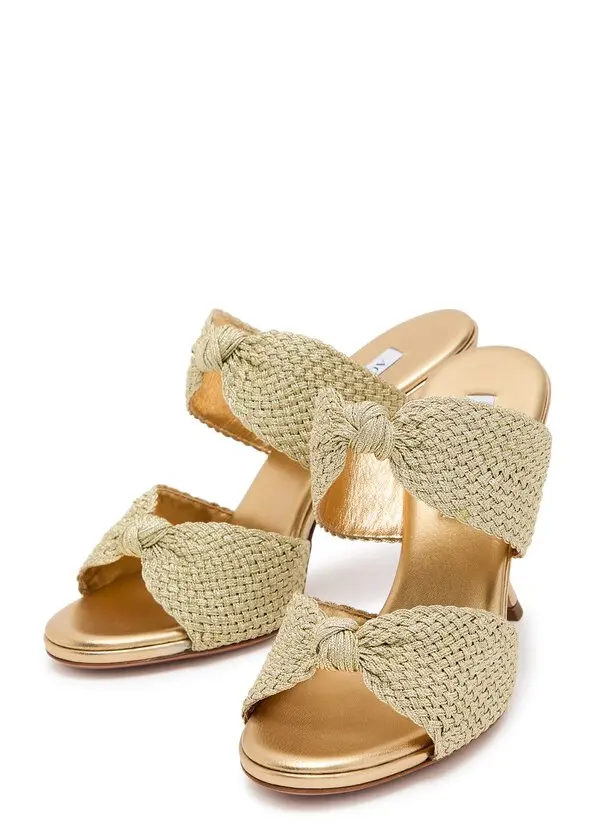 AQUAZZURA Aquazzurra Metallic Leather Mules