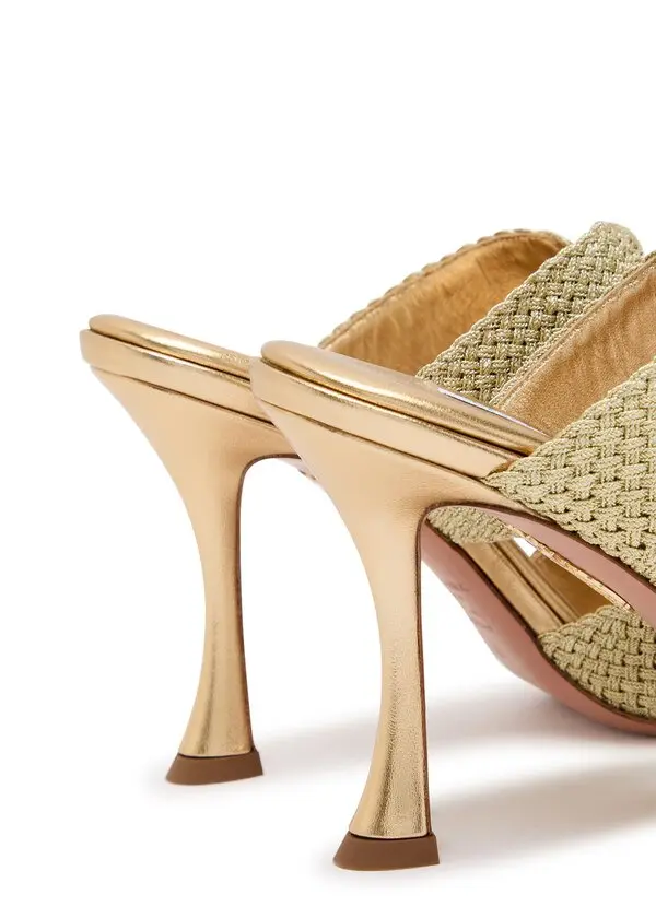 AQUAZZURA Aquazzurra Metallic Leather Mules