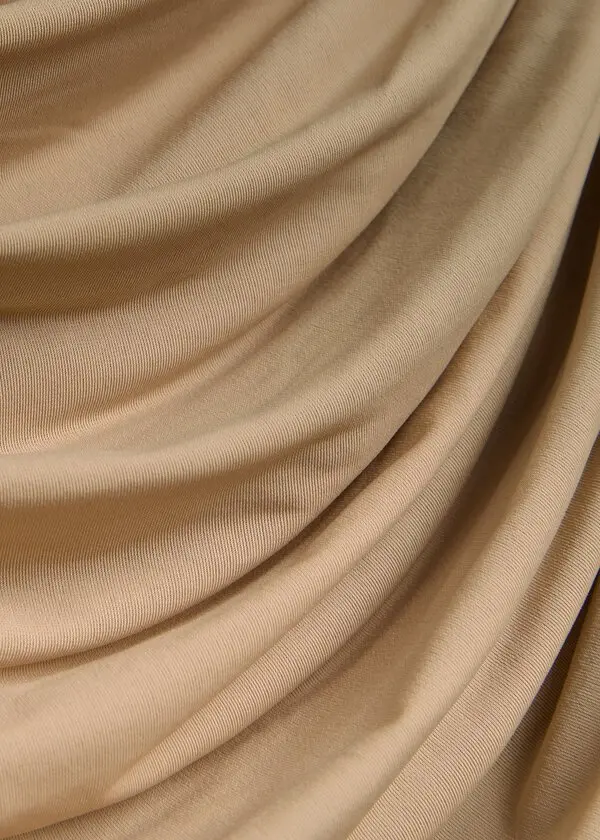 Ronny Kobo Emina One-shoulder Ruched Maxi Dress - Light Brown