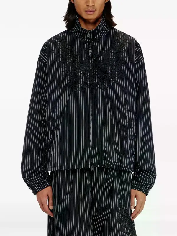 DIESEL® Pinstripe Phoenix-embroidered Jacket