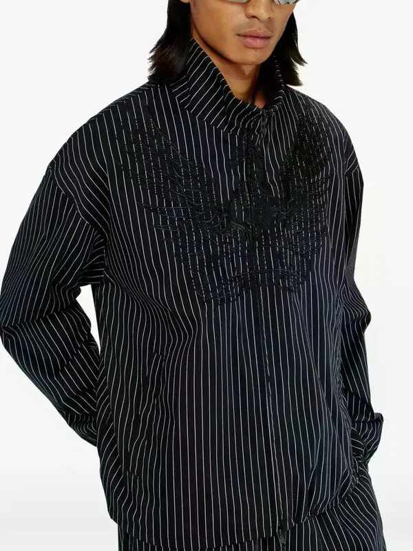 DIESEL® Pinstripe Phoenix-embroidered Jacket