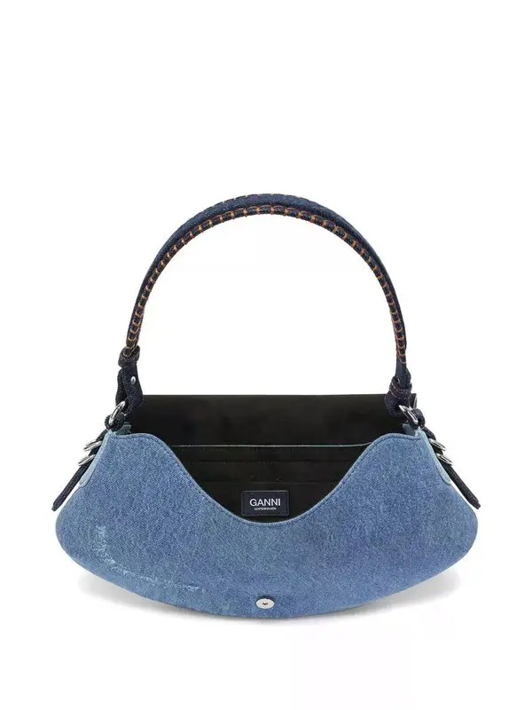 GANNI B-kat Denim Shoulder Bag