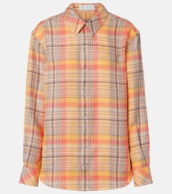 GOD'S TRUE CASHMERE Twilight Linen Shirt - Orange