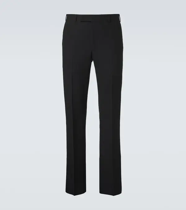 Thom Sweeney Wool Straight Leg Trousers